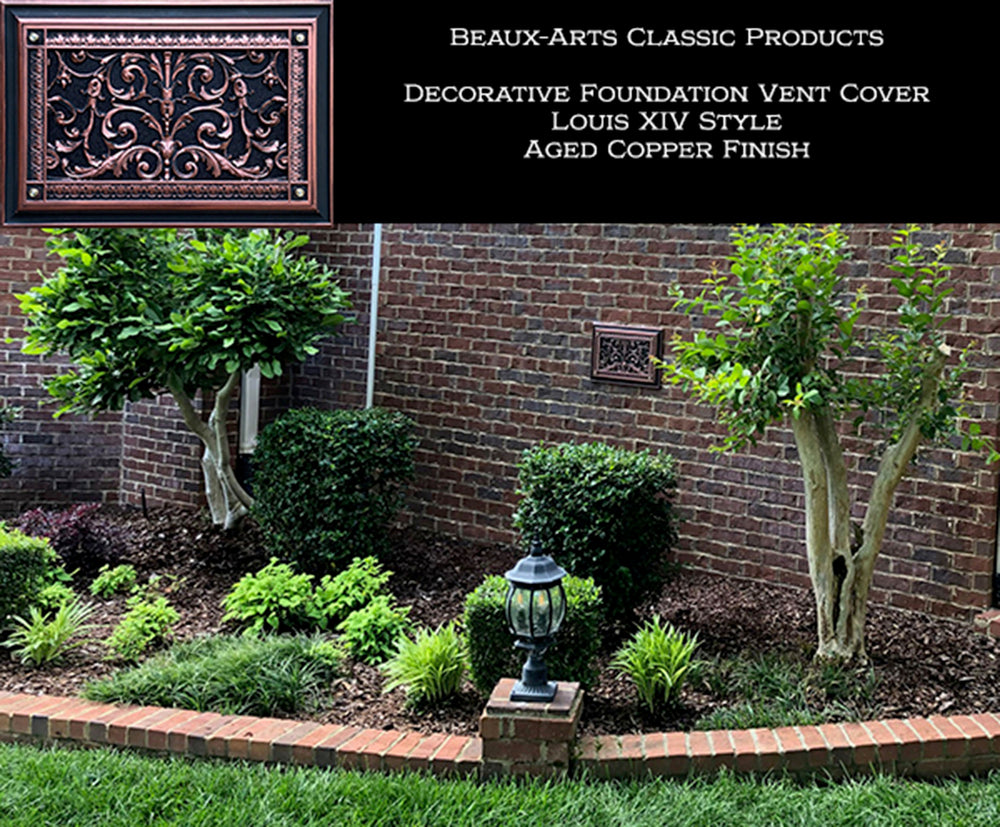 Foundation Vent - French Style Louis XIV | Crawlspace Vent – Beaux-Arts ...