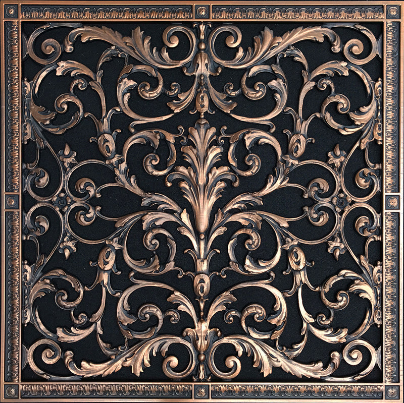 French Style-Louis XIV Style Grille: Covers a 24" x 24" Duct/Opening ...